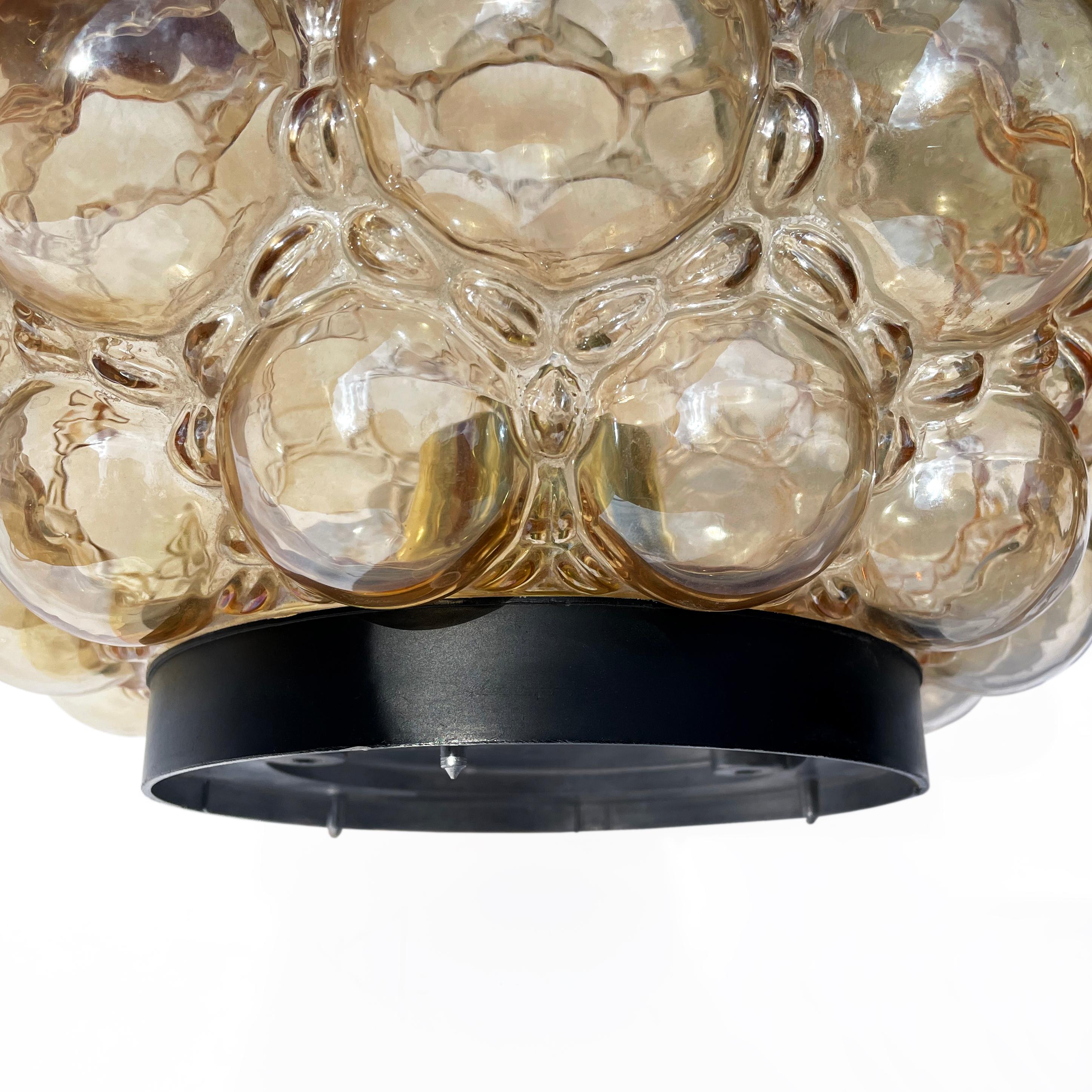 Amber Bubble Glass 1960s Flush Mount Ceiling Light by Helena Tynell for ...