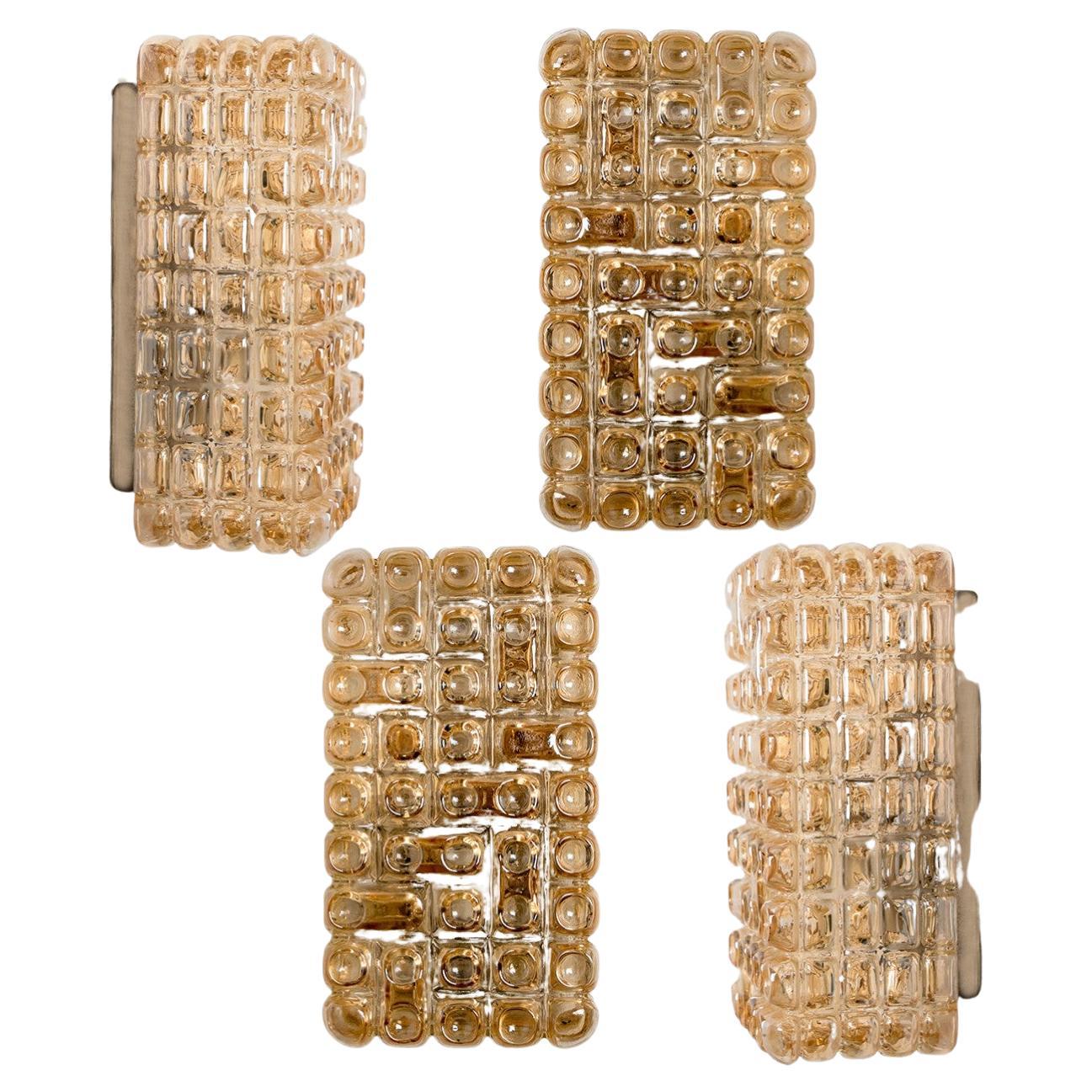 Helena Tynell Champagne, Amber Glass Sconces For Sale at 1stDibs