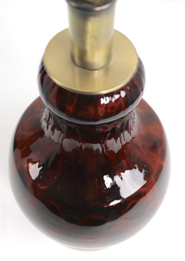 Amber Coin Spot Art Glass Table Lamp For Sale at 1stDibs | elongate ...