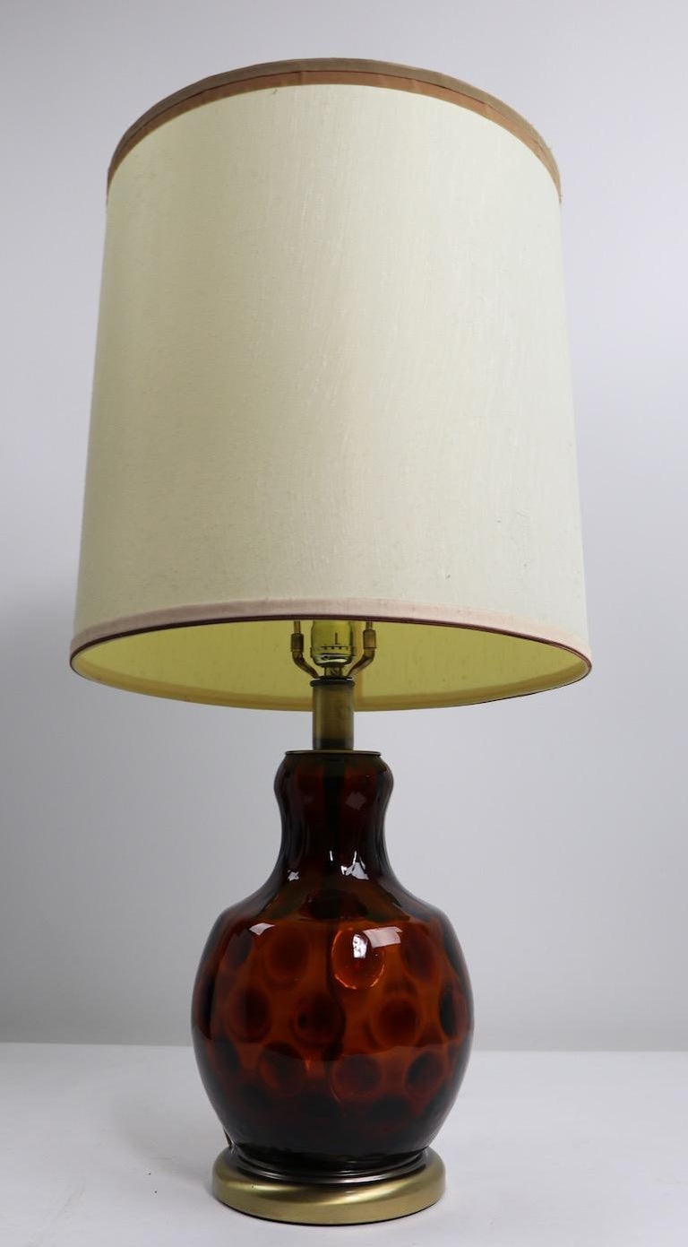 Amber Coin Spot Art Glass Table Lamp For Sale at 1stDibs | elongate ...