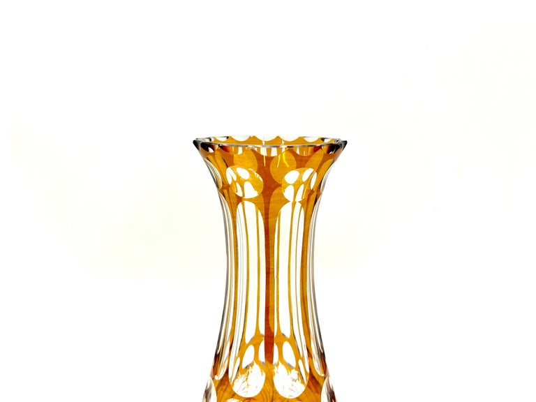 Amber Cut Vase, Poland, 1960s For Sale at 1stDibs