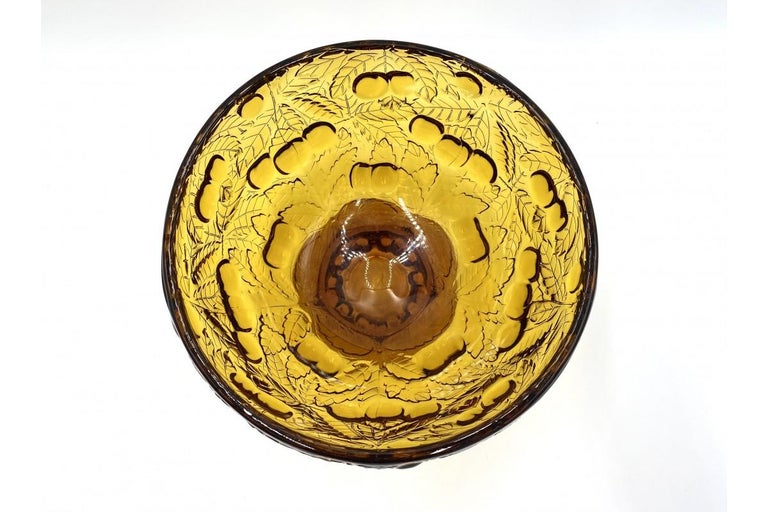 Amber Glass Art Deco jardiniere, designed by Josef Inwald ...