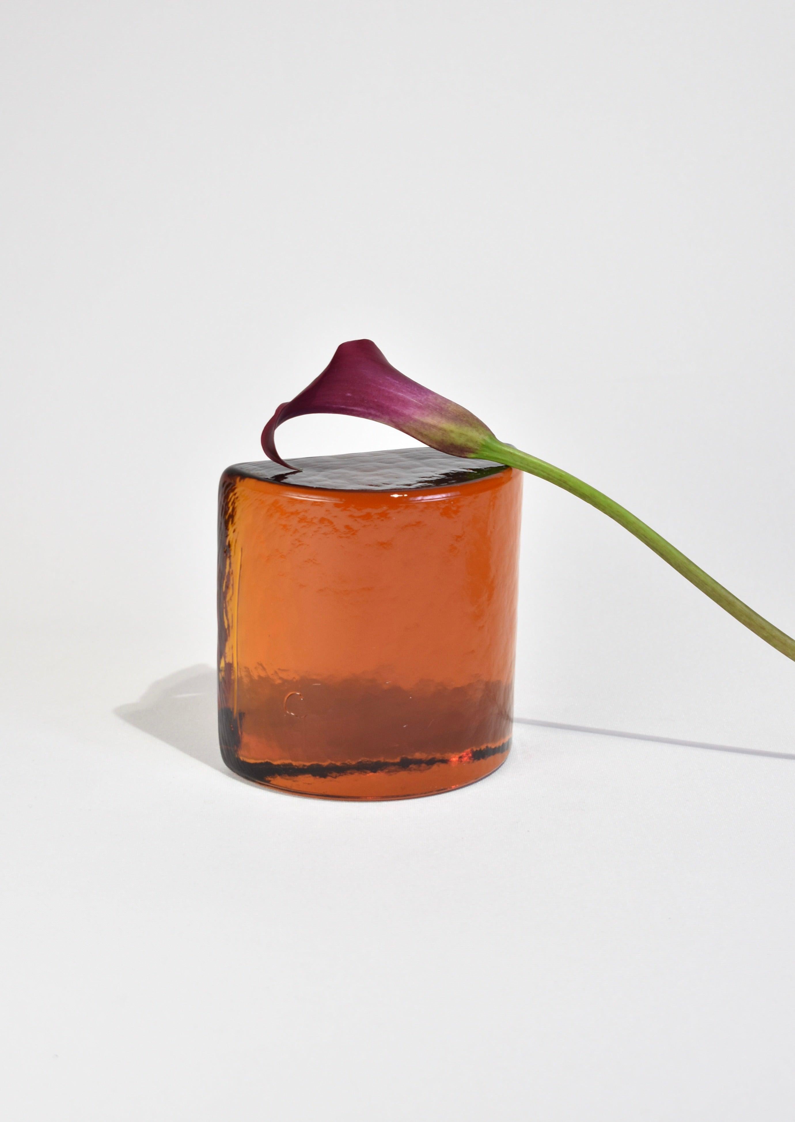 Amber Glass Bookends at 1stDibs