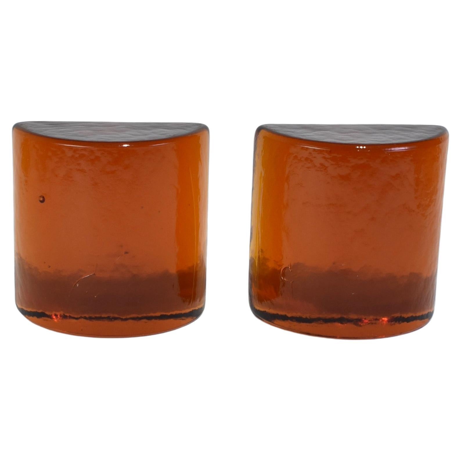 Pair of Victorian Amber Glass Lustres, circa 1850 at 1stDibs