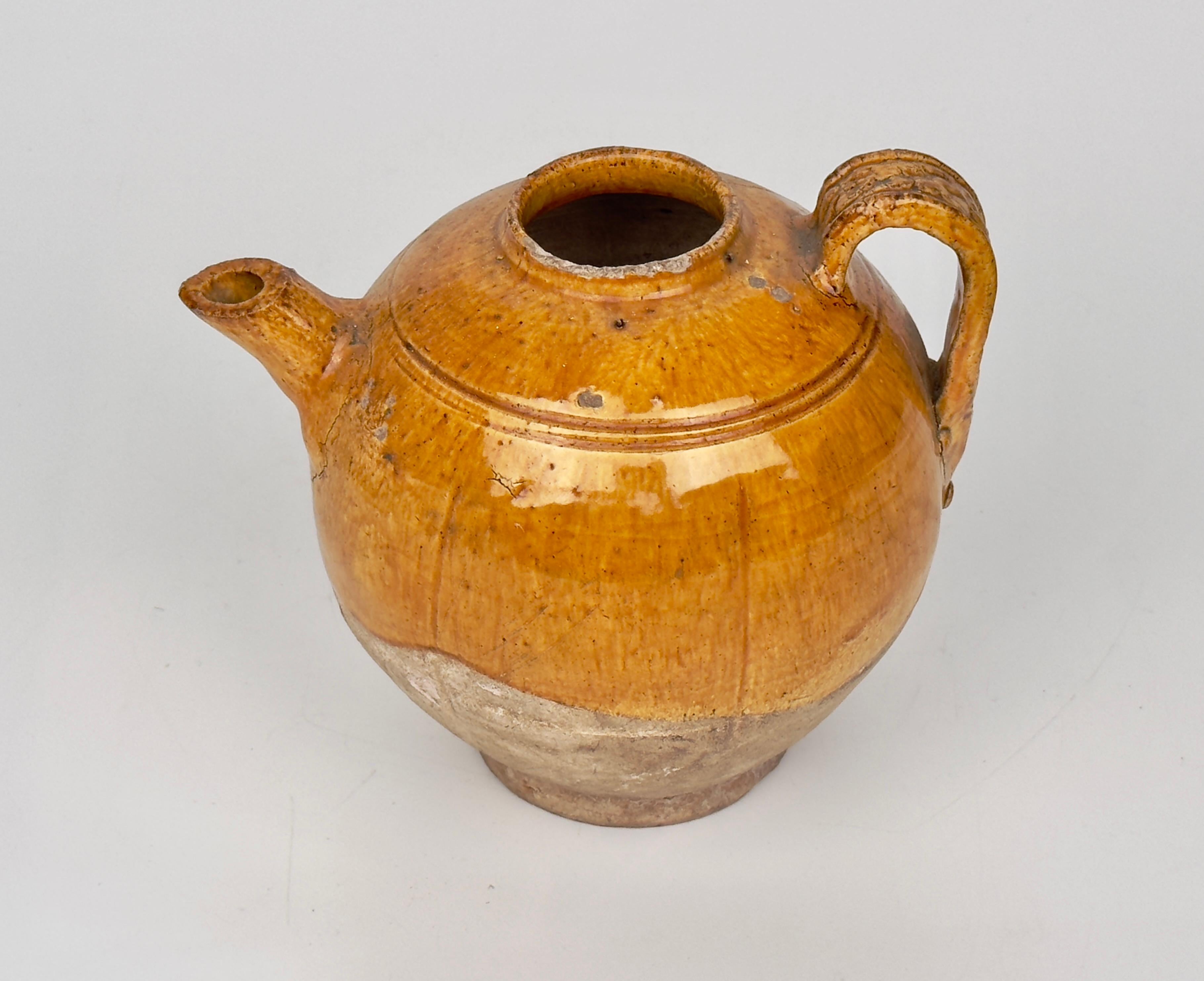 Amber-Glazed Pottery Ewer, Tang-Liao Dynasty (7-12th Century) For Sale ...