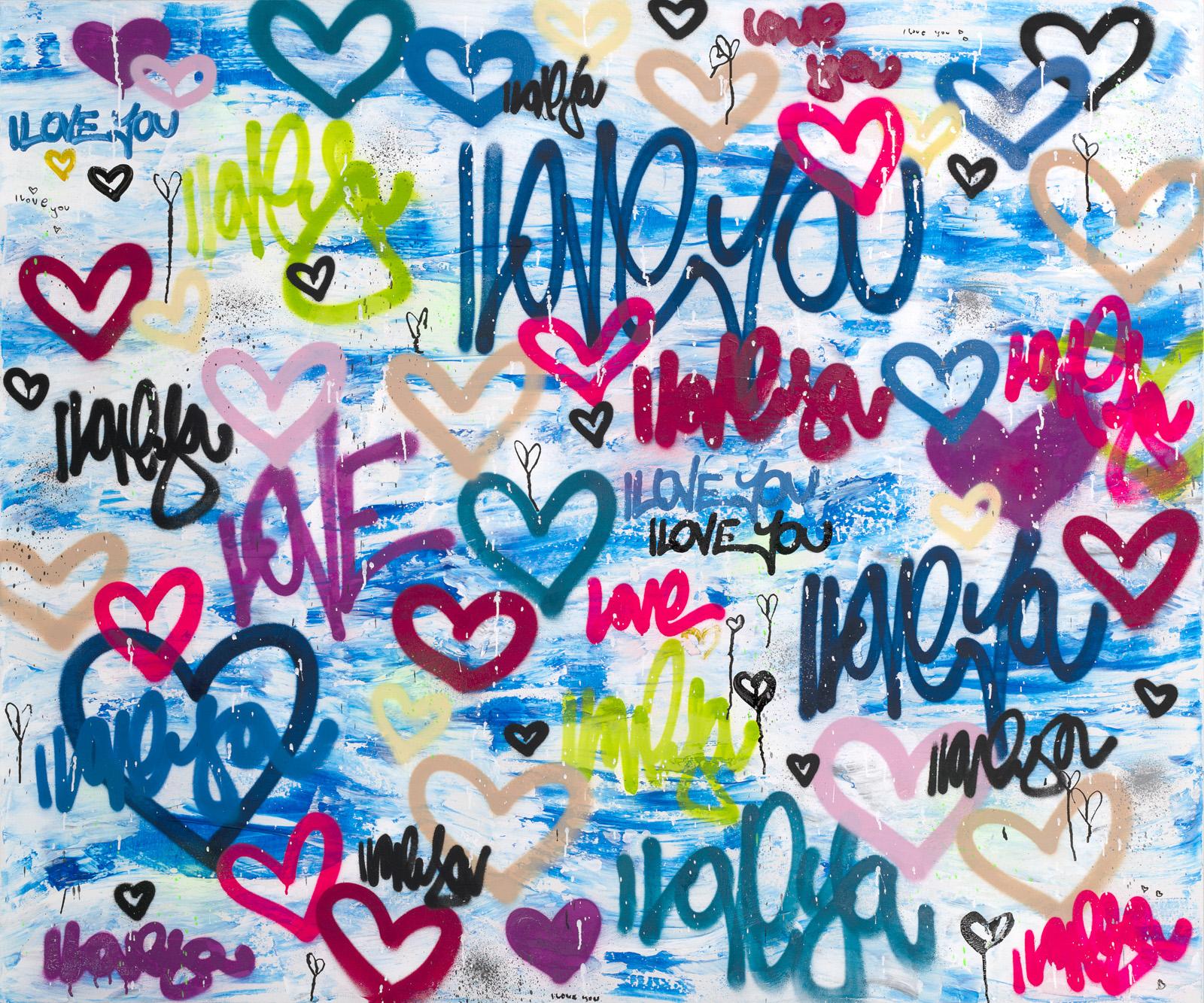 Amber Goldhammer - "Happiness on the Beach" Vibrant Graffiti Style ...