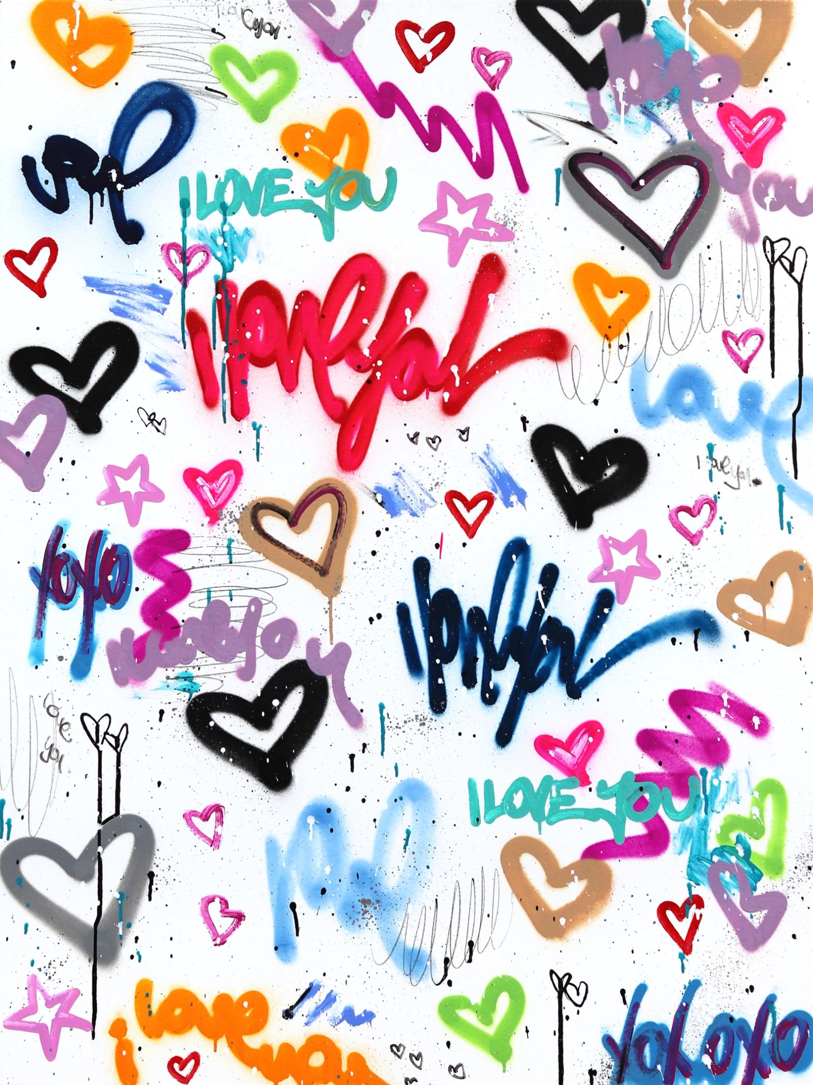 Amber Goldhammer - Yes Woman - Large Square Original Graffiti Artwork ...