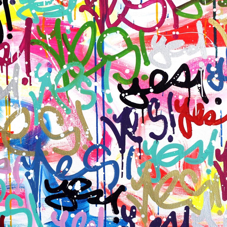 Amber Goldhammer - Yes Woman - Large Square Original Graffiti Artwork ...