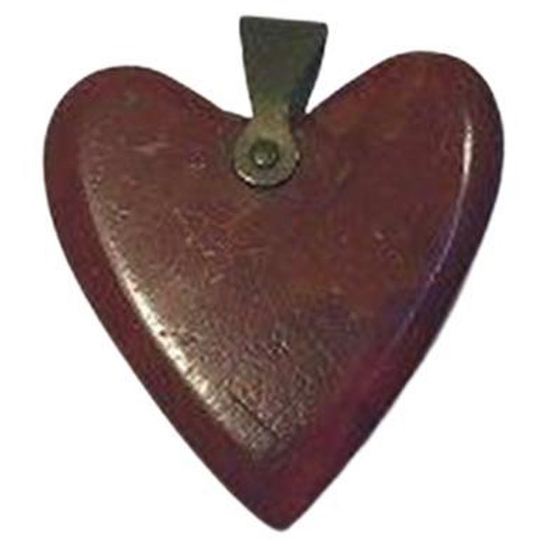 Amber Heart Shaped Pendant For Sale at 1stDibs