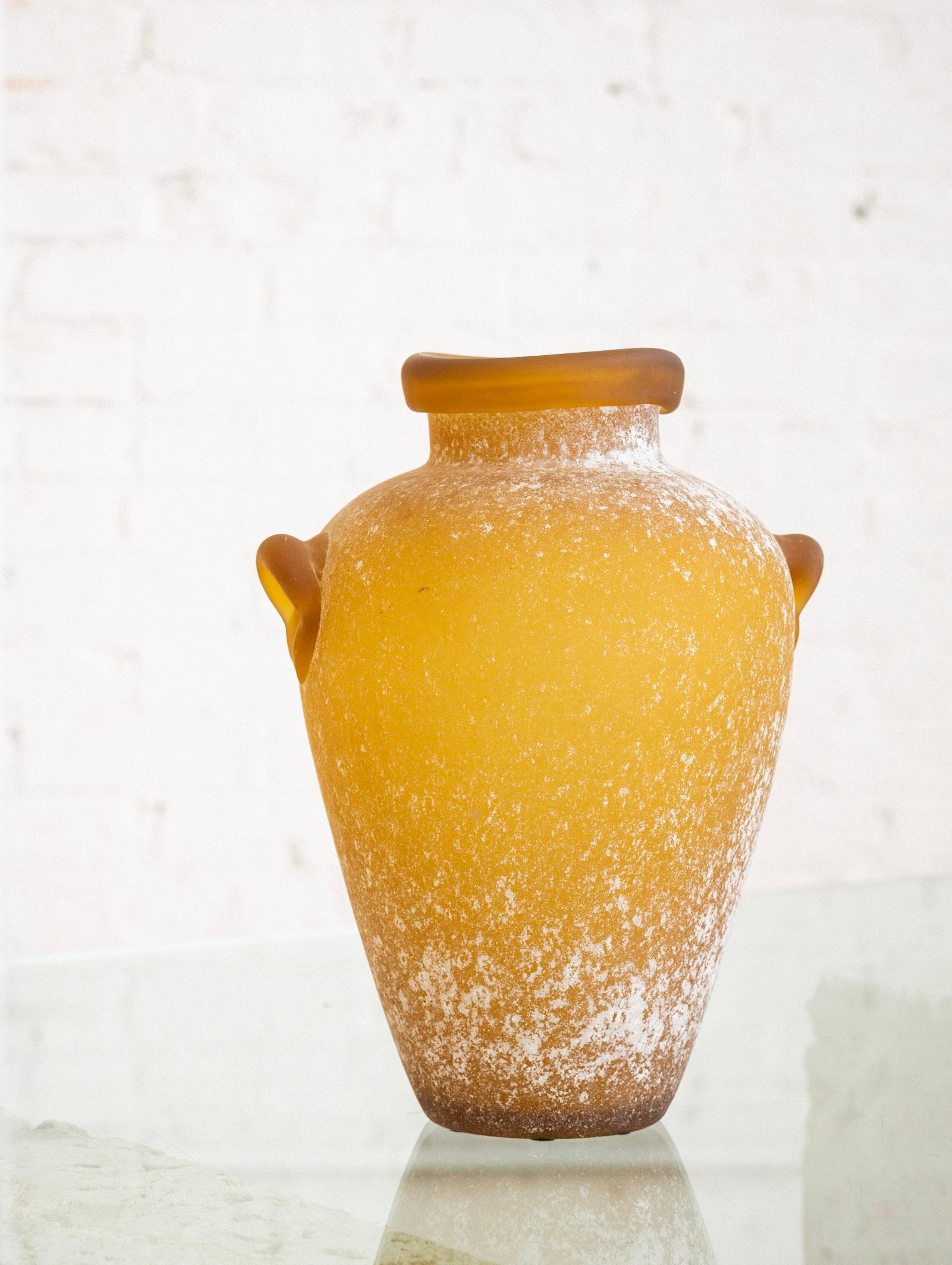 Amber Scavo Glass Vase at 1stDibs