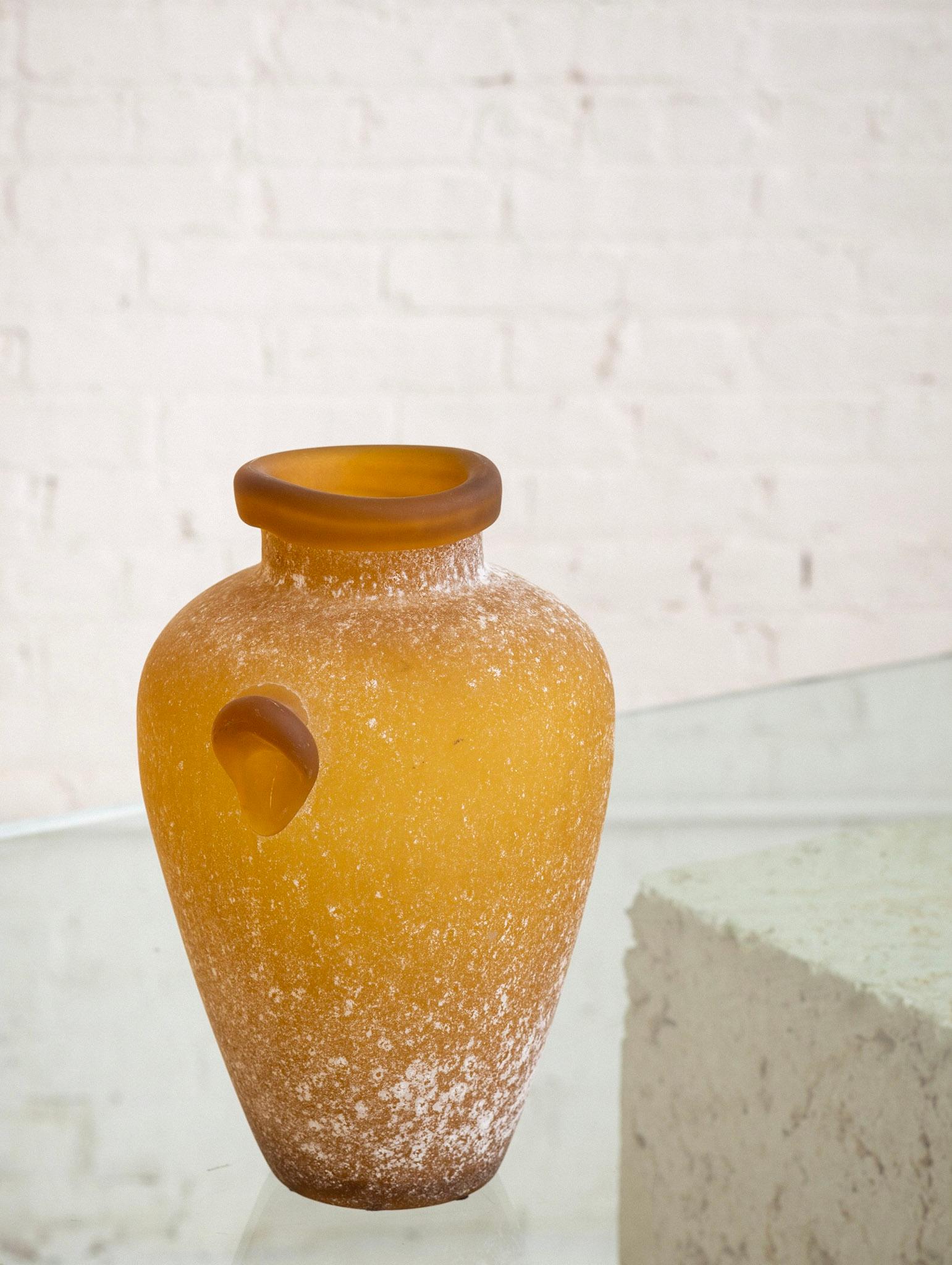 Amber Scavo Glass Vase at 1stDibs