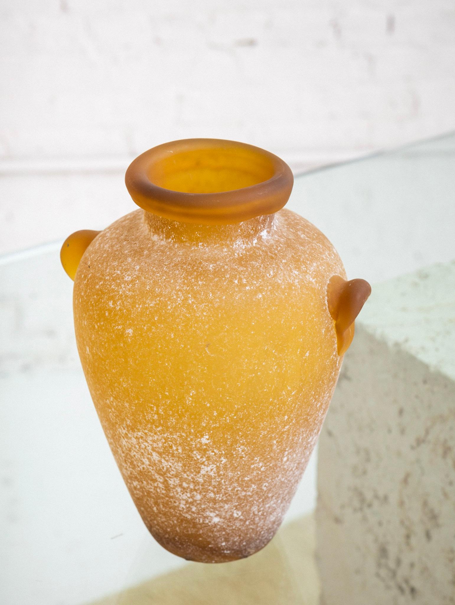 Amber Scavo Glass Vase at 1stDibs