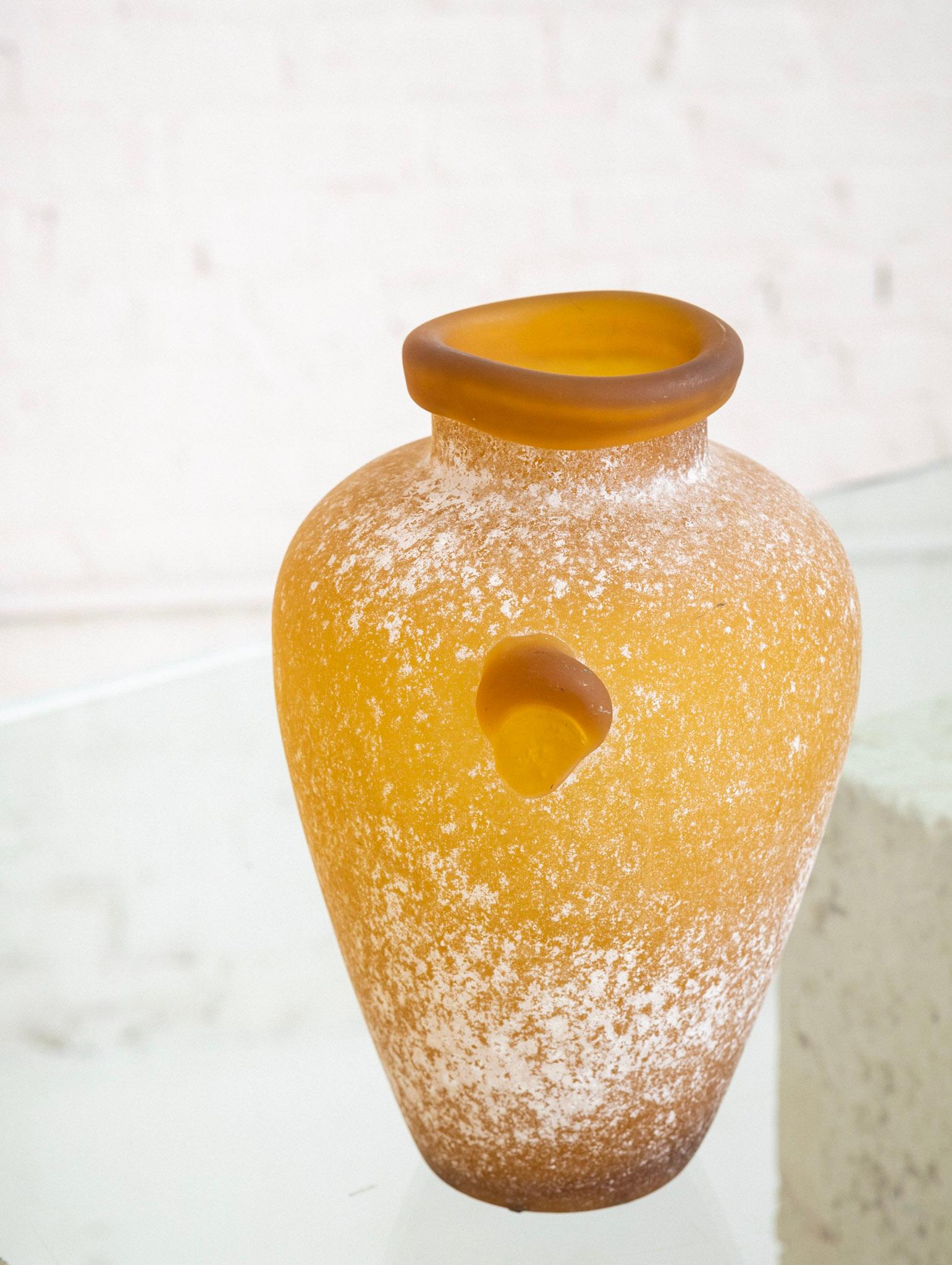 Amber Scavo Glass Vase at 1stDibs