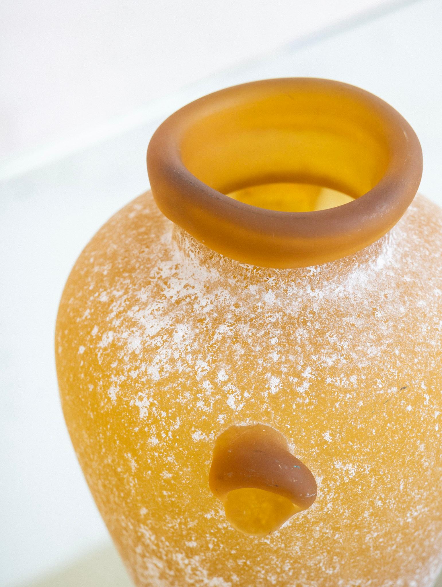 Amber Scavo Glass Vase at 1stDibs