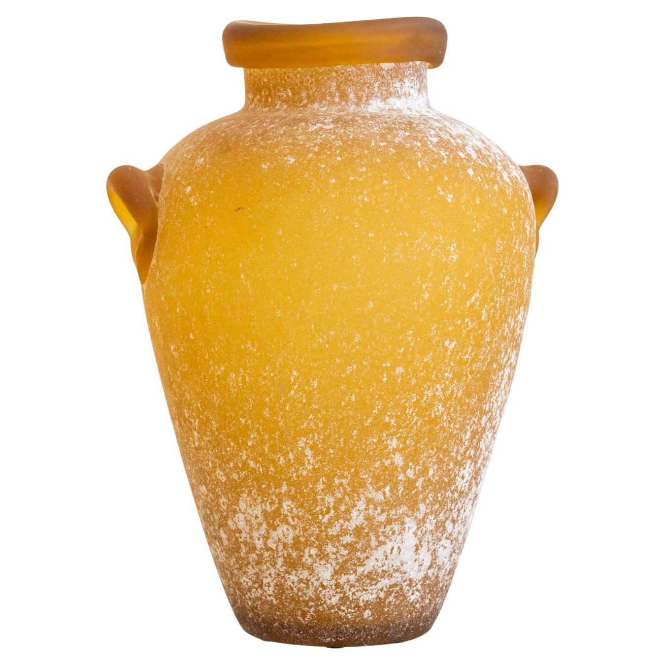 Amber Scavo Glass Vase at 1stDibs