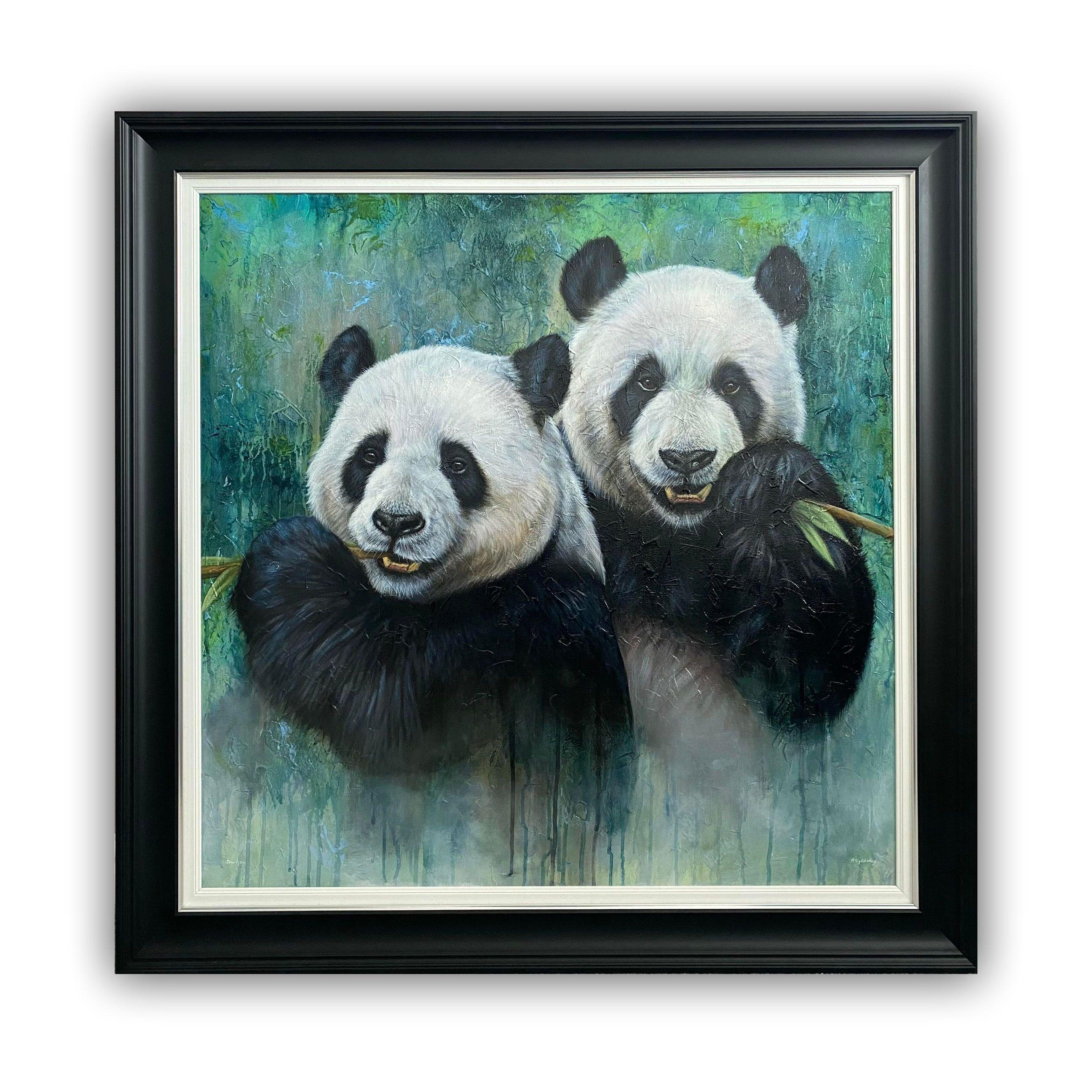 Amber Tyldesley - Eat Your Greens - original realism wildlife acrylic ...