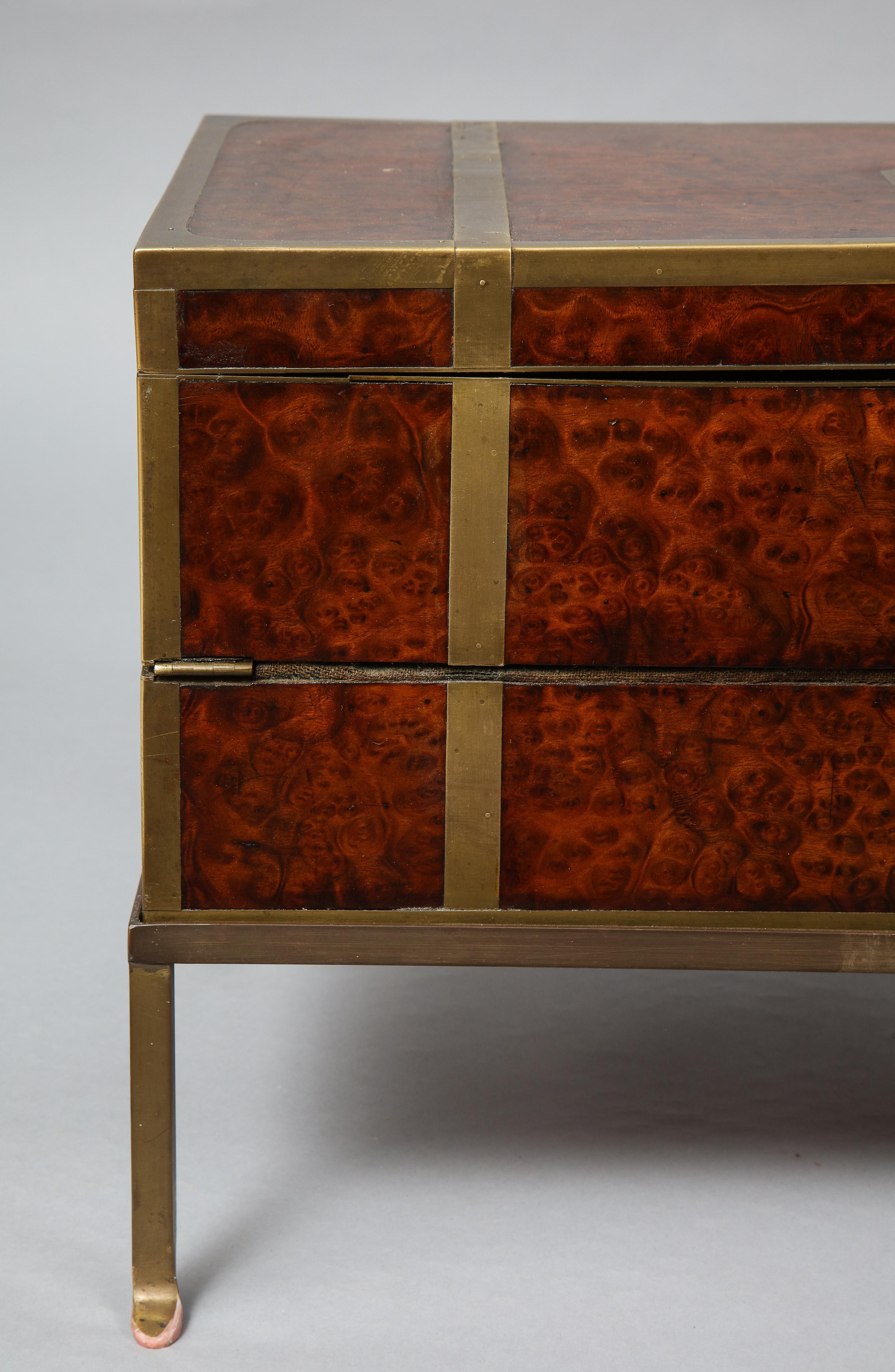 Amboyna Campaign Writing Box For Sale at 1stDibs | zebra print storage ...