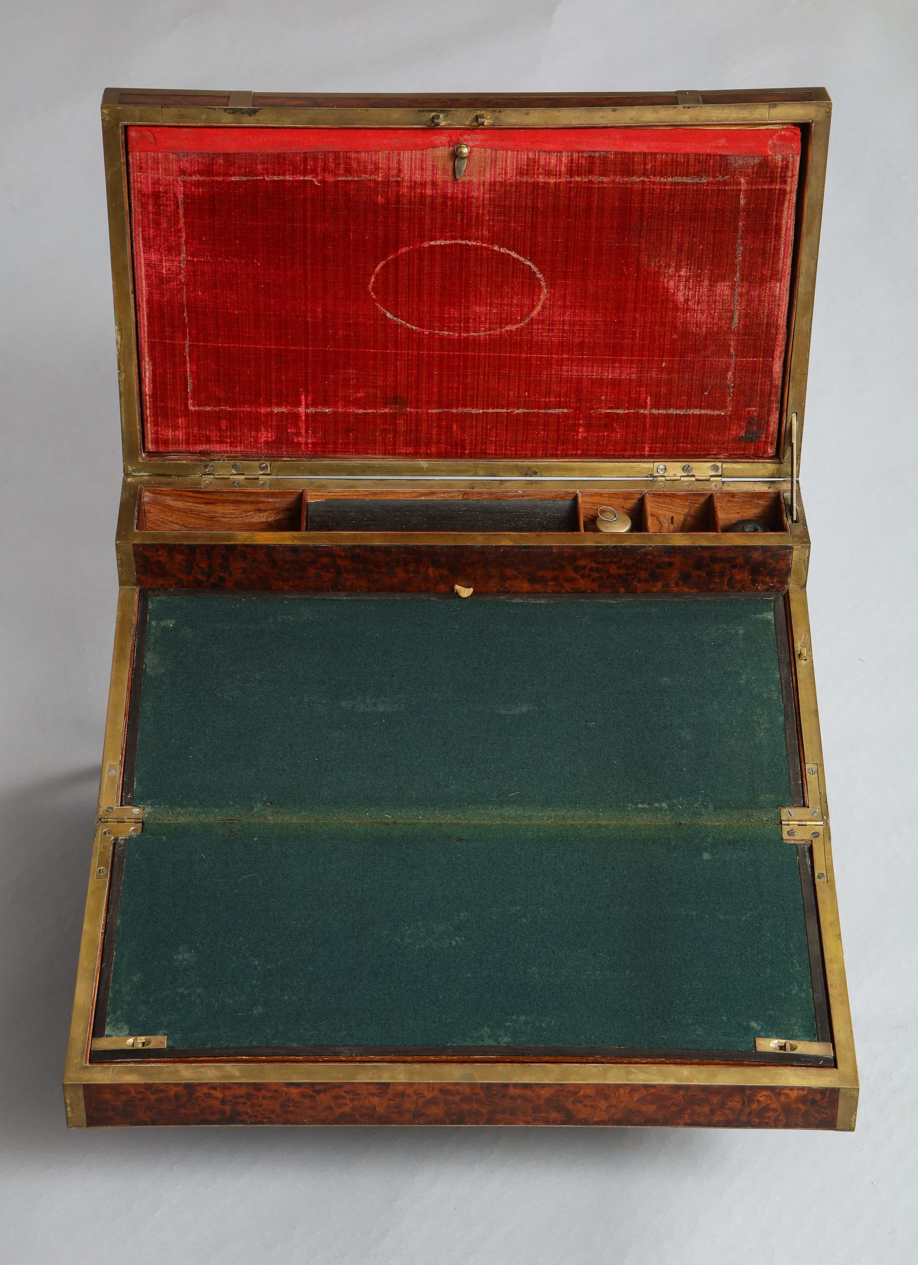 Amboyna Campaign Writing Box For Sale at 1stDibs | zebra print storage ...