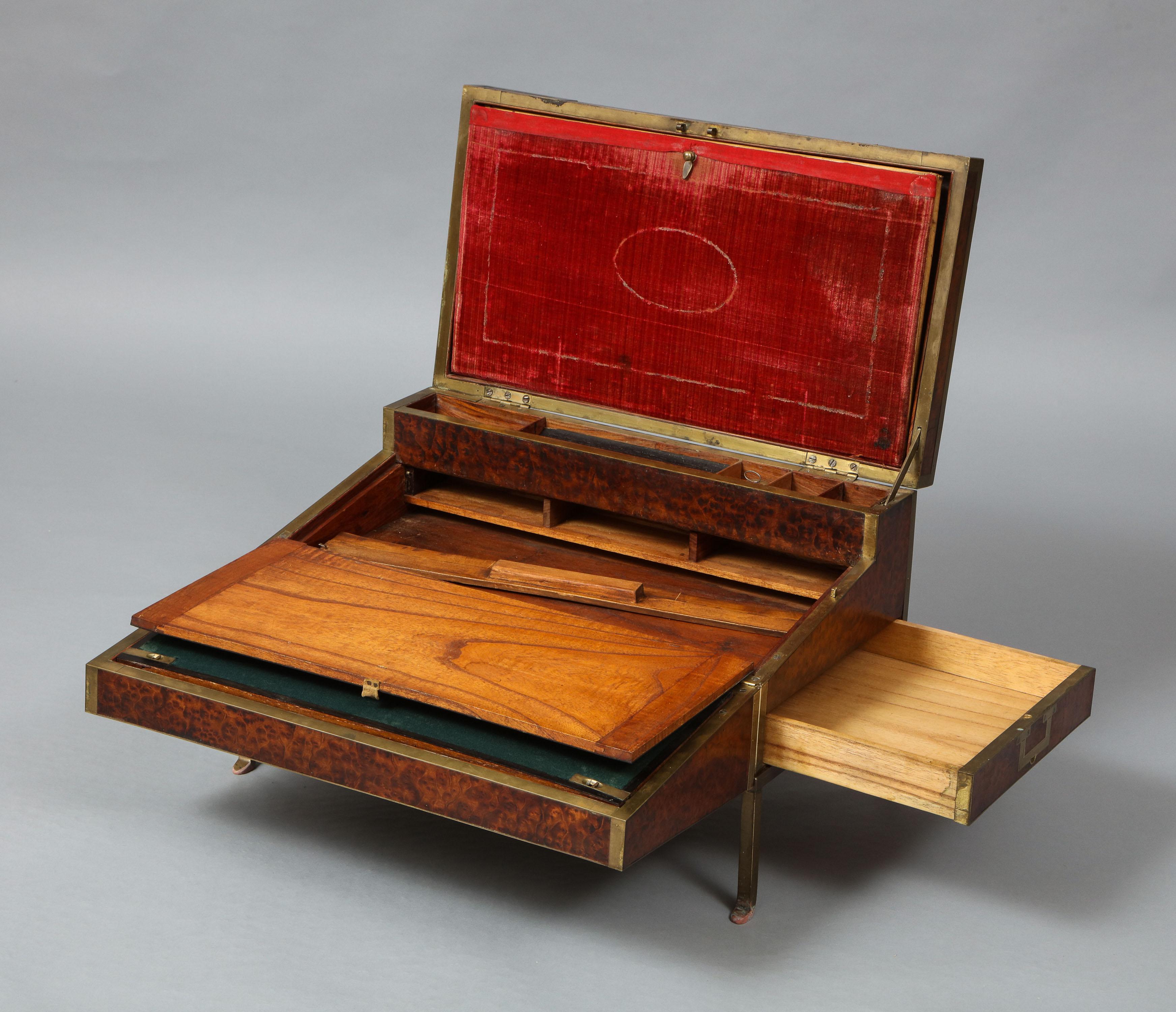 Amboyna Campaign Writing Box For Sale at 1stDibs | zebra print storage ...