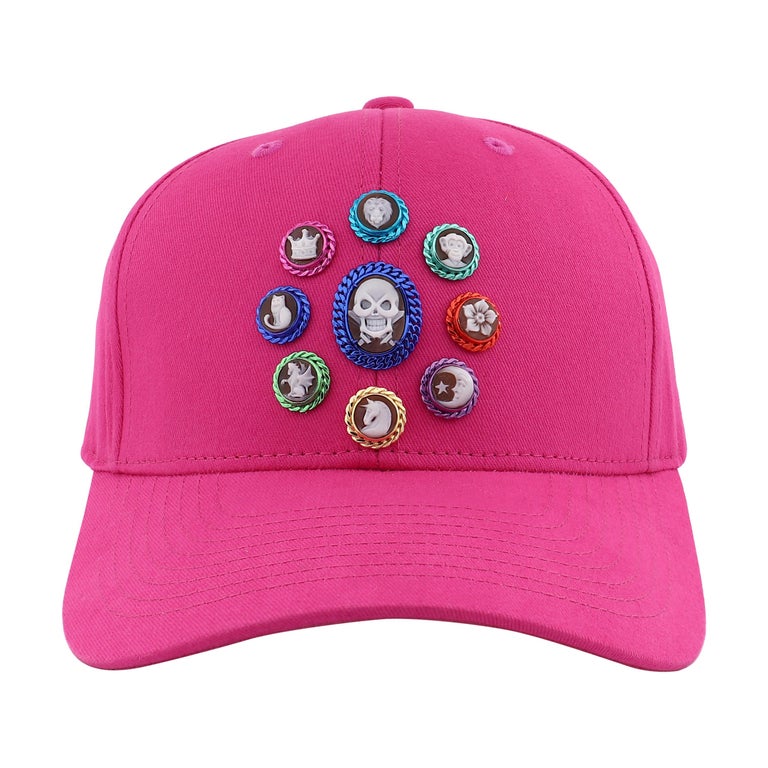 Amedeo "Modern Tiaras" Pink Cameo Cap For Sale at 1stDibs