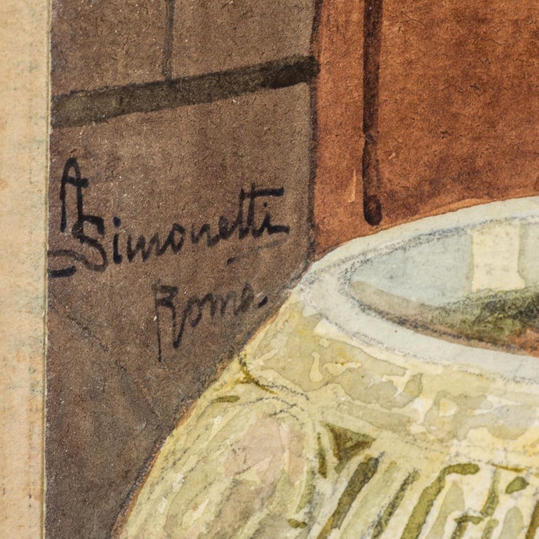 Amedeo Simonetti - Fine Watercolor Painting of an Orientalist Beauty by ...