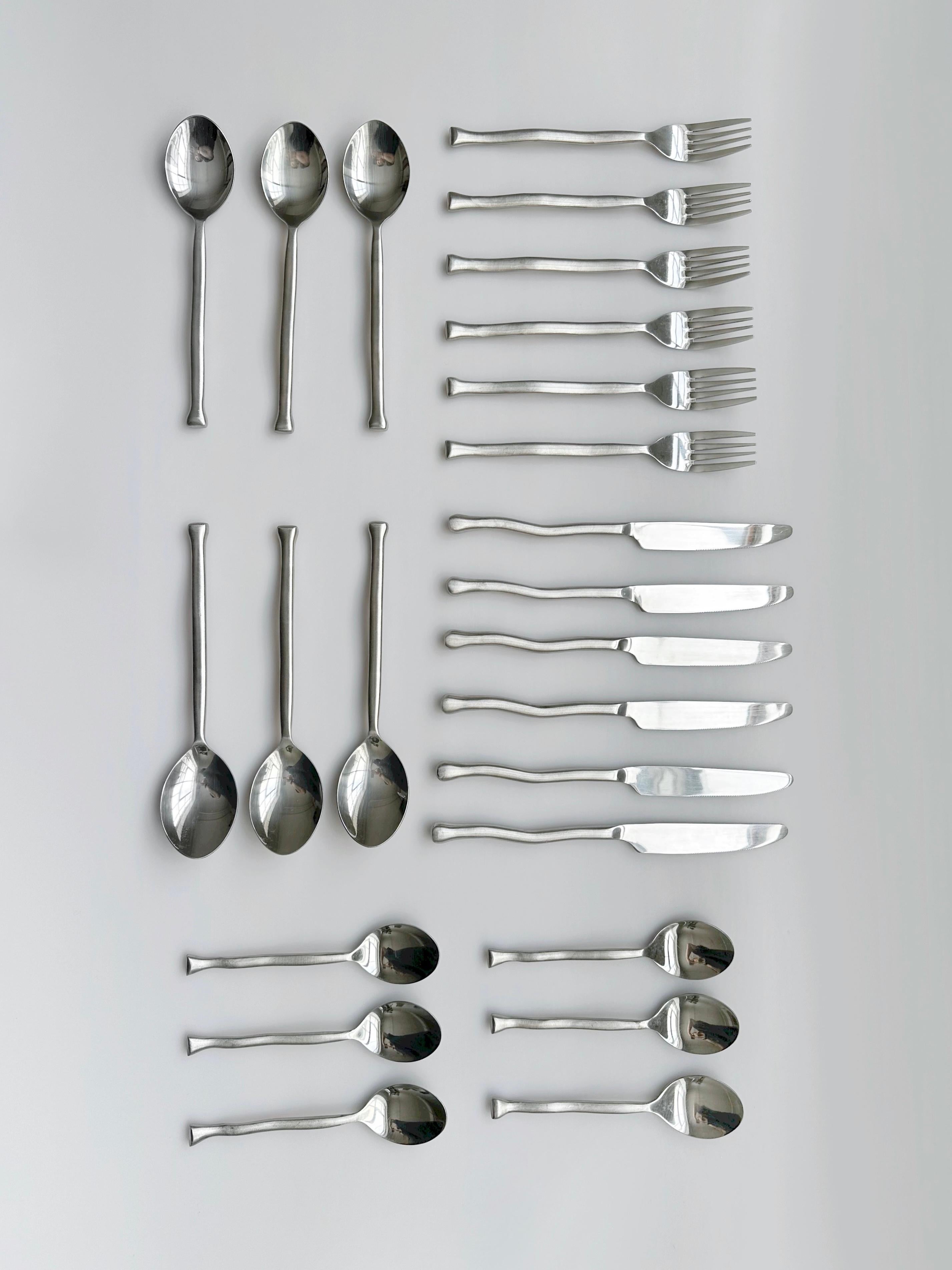 Amefa Stainless Steel 24 Piece Flatware Set For Sale at 1stDibs