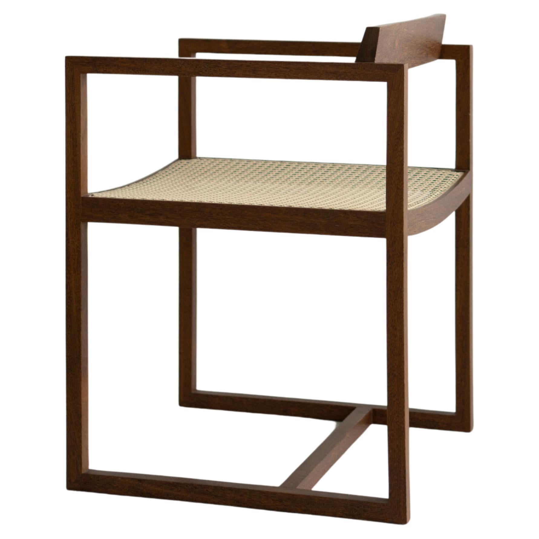 "Amélia" armchair in sucupira wood and cane For Sale at 1stDibs