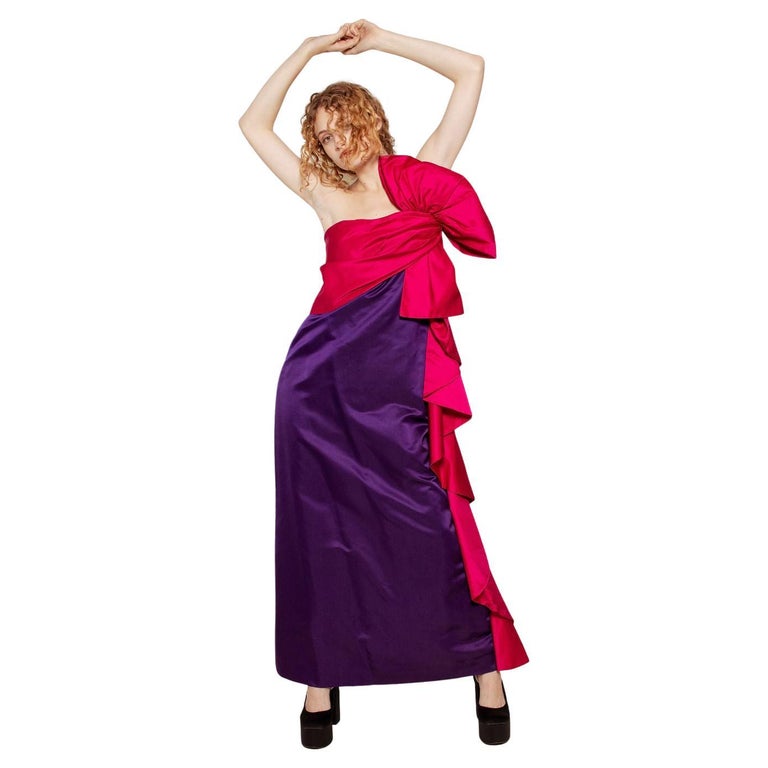 Amen Wardy One Shoulder Bow Dress For Sale at 1stDibs