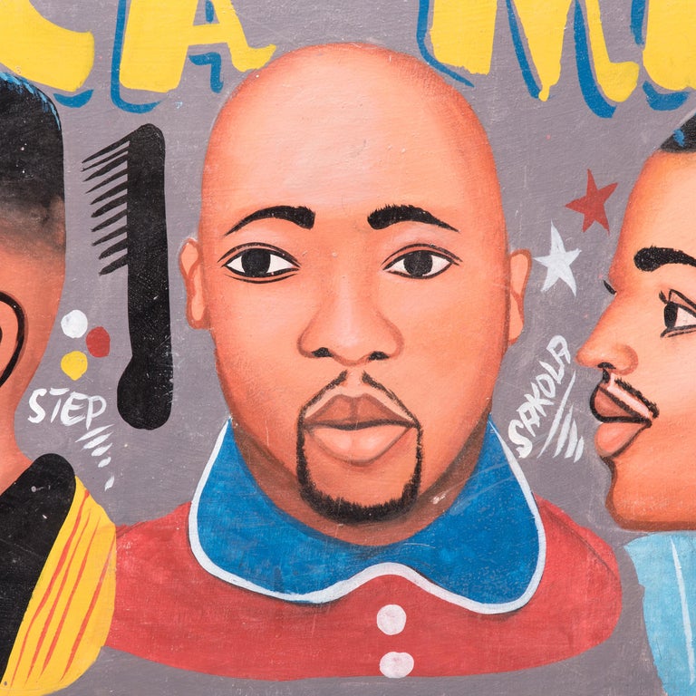 "America Man" Hand-Painted African Barbershop Sign at 1stDibs