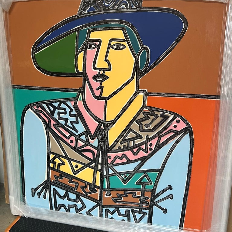 America Martin - Man with Hat and Shirt_2019_America Martin_Oil/Acrylic ...