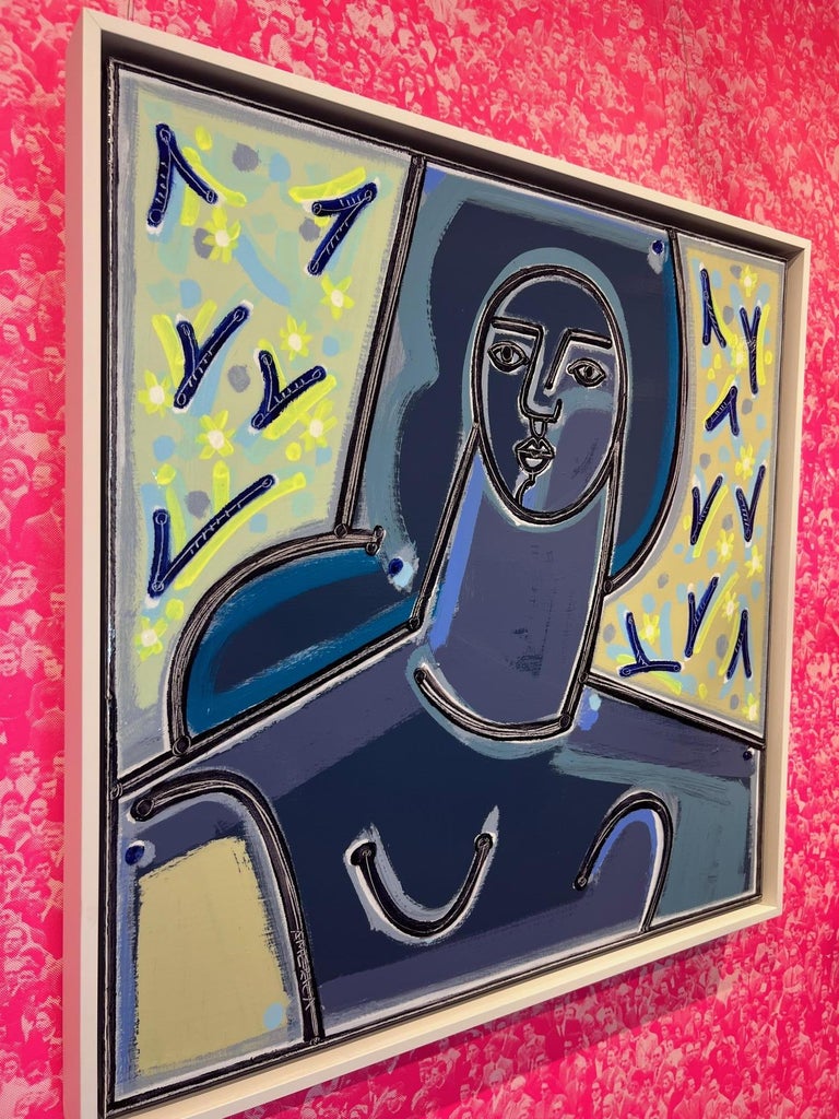 America Martin - Woman in Blue_America Martin_Oil/Acrylic/Canvas ...