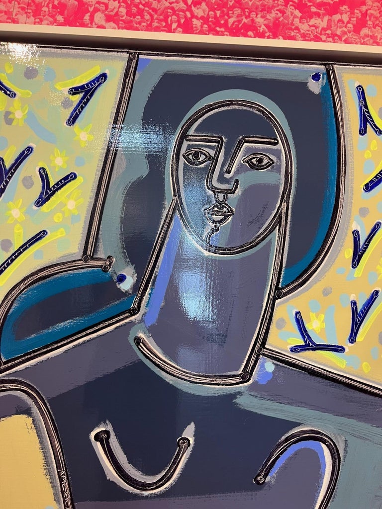 America Martin - Woman in Blue_America Martin_Oil/Acrylic/Canvas ...