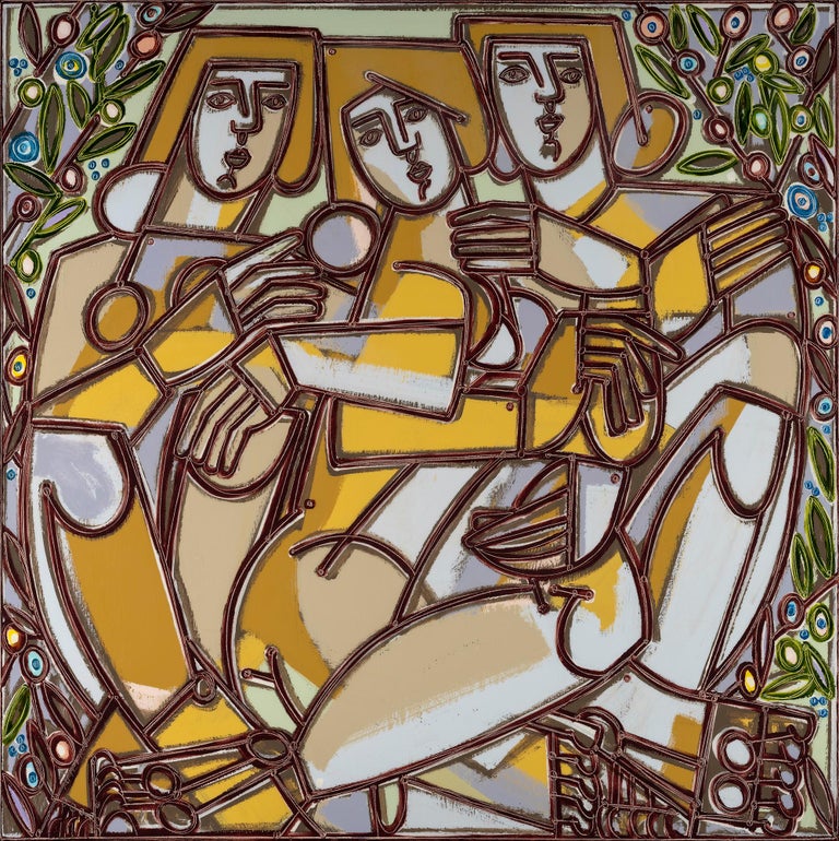 America Martin - Women Seated Under Guava Tree_America Martin_Oil ...