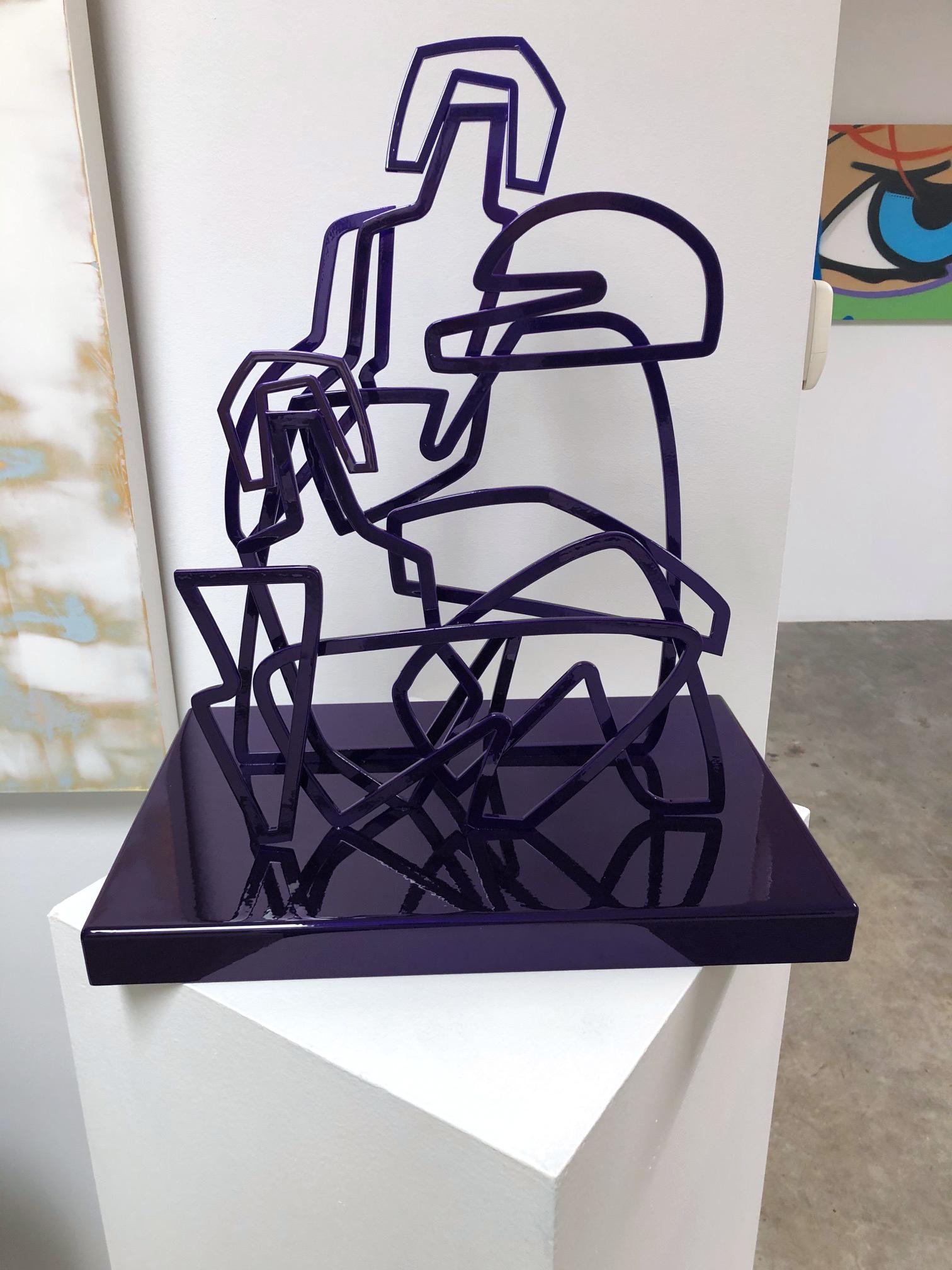 America Martin - America Martin, Woman Seated-Powder Coated Steel-Amber ...