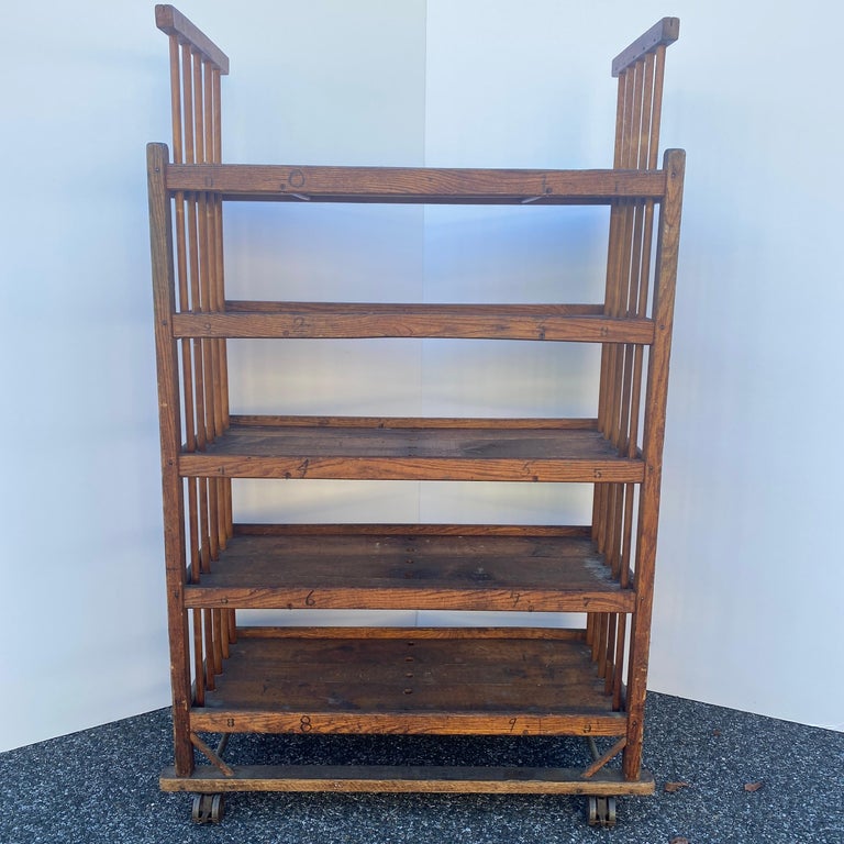 American 1930s Wooden Bread Rack Or Cart at 1stDibs