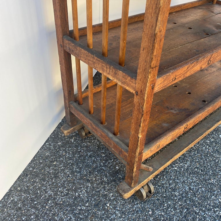 American 1930s Wooden Bread Rack Or Cart at 1stDibs