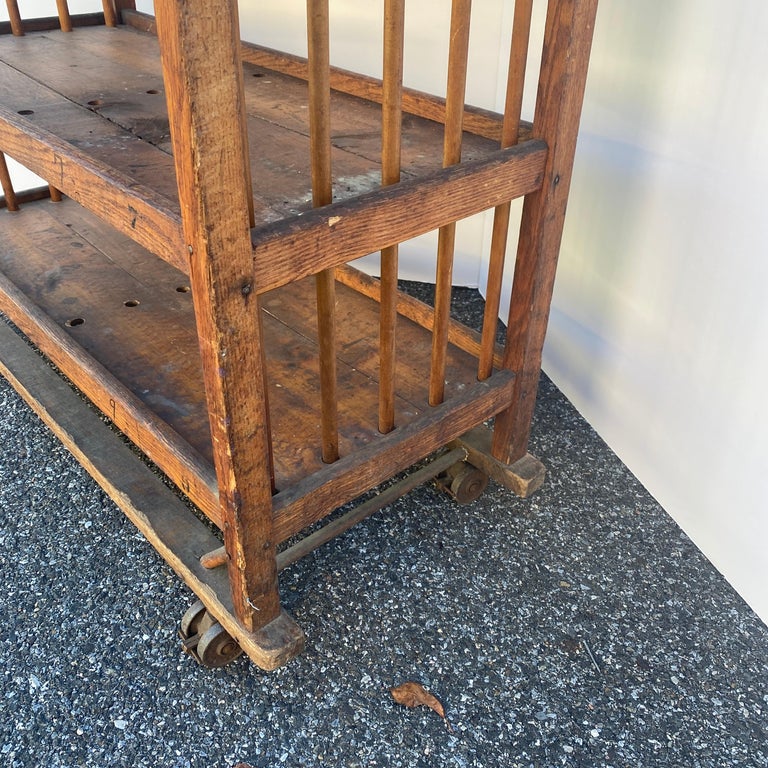American 1930s Wooden Bread Rack Or Cart at 1stDibs