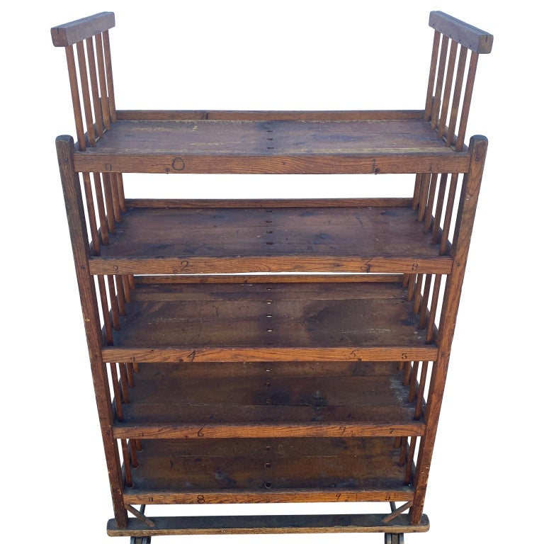 American 1930s Wooden Bread Rack Or Cart at 1stDibs