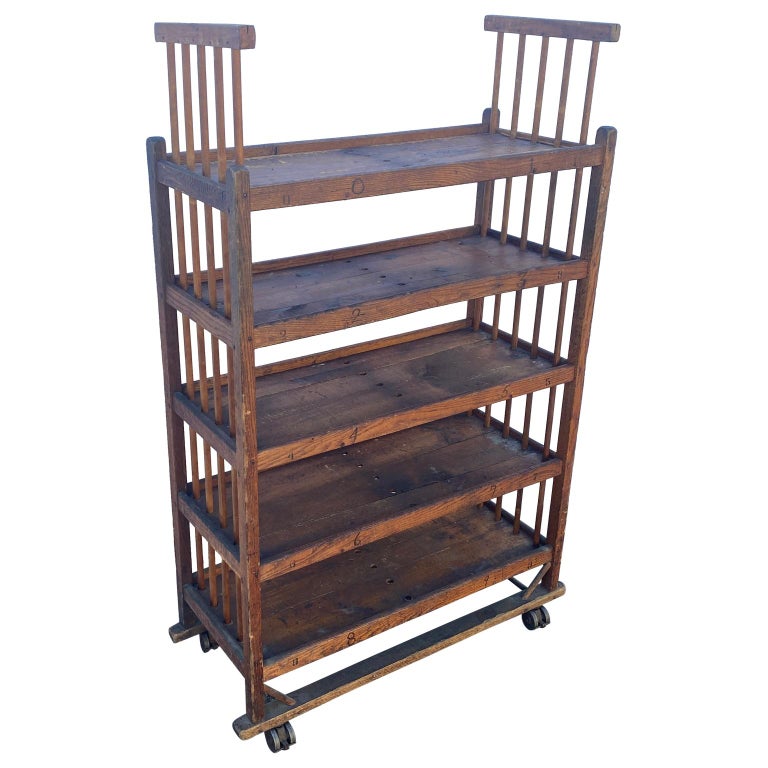 American 1930s Wooden Bread Rack Or Cart at 1stDibs