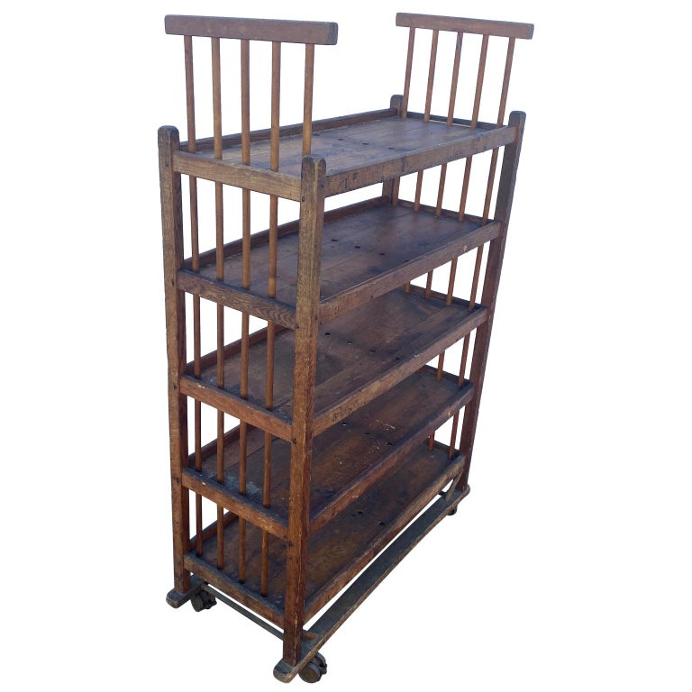 American 1930s Wooden Bread Rack Or Cart at 1stDibs