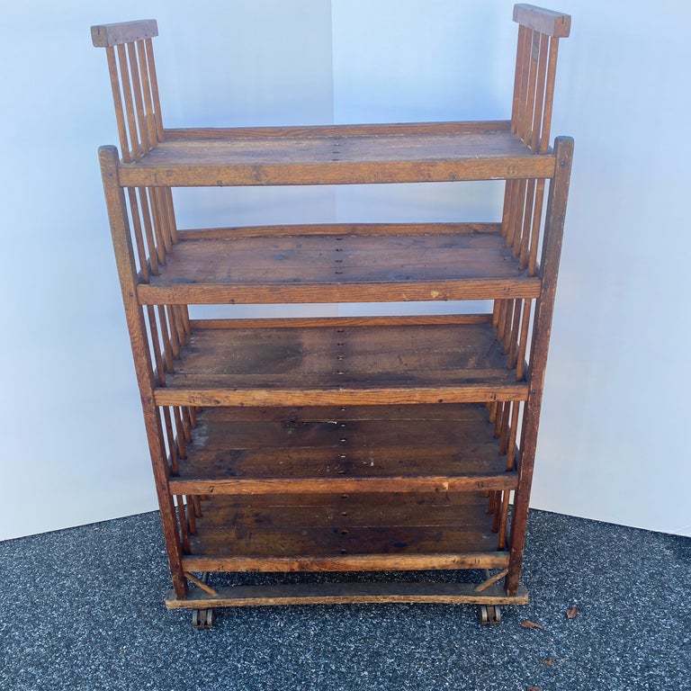 American 1930s Wooden Bread Rack Or Cart at 1stDibs
