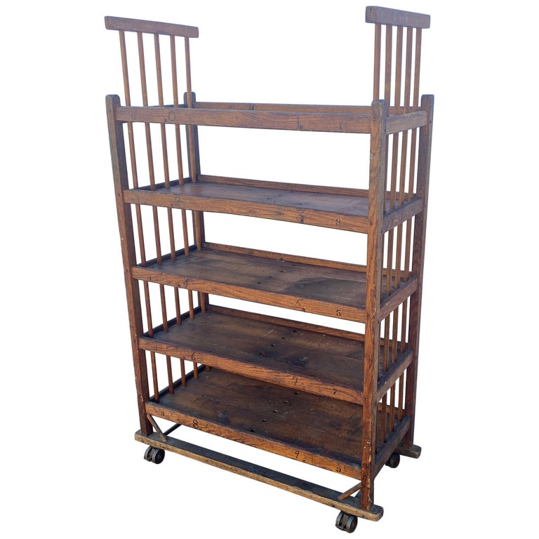 American 1930s Wooden Bread Rack Or Cart at 1stDibs