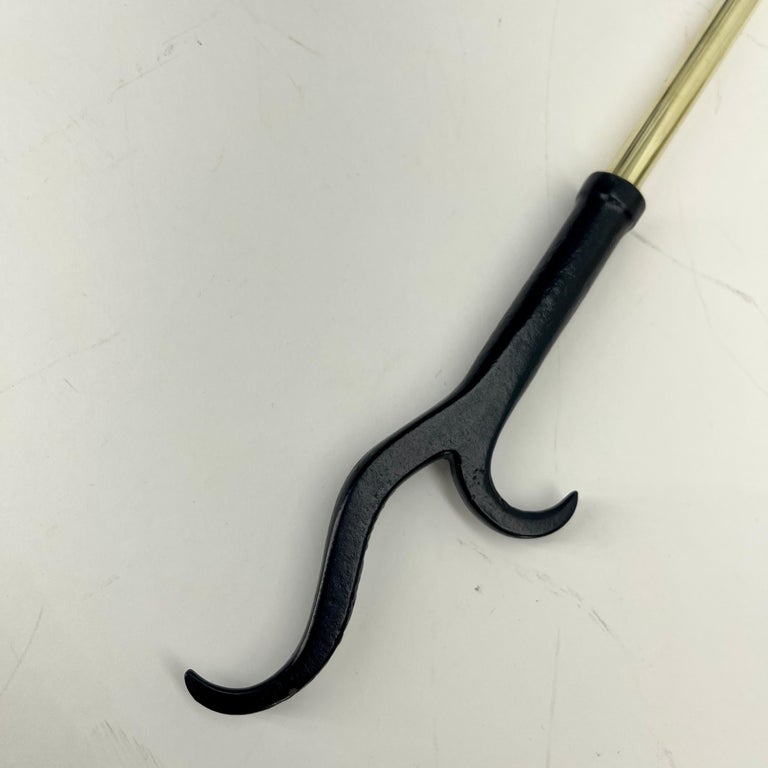 American 3 Piece Set of Brass Fireplace Tools with Spider Web Decor For ...