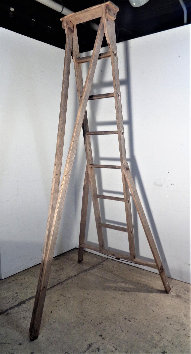 American A-Frame Orchard Ladder, 1940's For Sale at 1stDibs