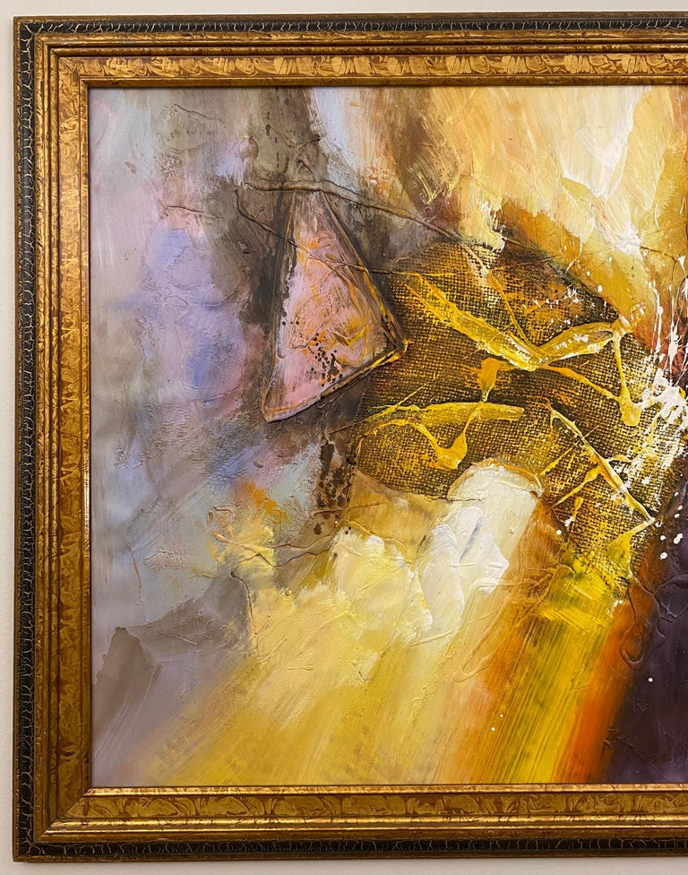 American Abstract Painting Hollywood Regency Style For Sale at 1stDibs