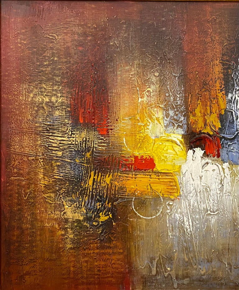 American Abstract Painting Hollywood Regency Style For Sale at 1stDibs