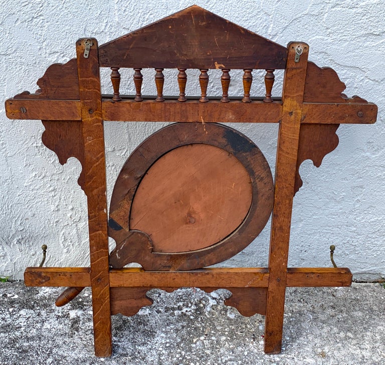 American Aesthetic Hanging Mirrored Hall Rack For Sale at 1stDibs