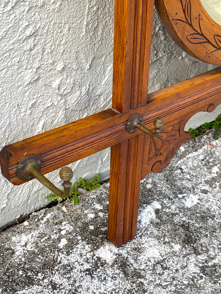 American Aesthetic Hanging Mirrored Hall Rack For Sale at 1stDibs