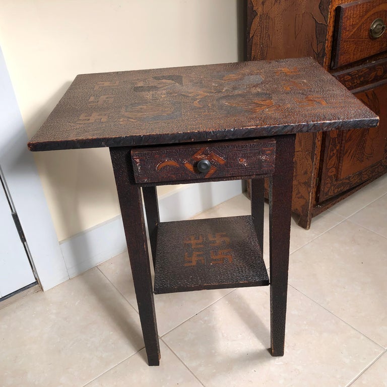 Antique Arts Crafts Native American End Table 1910 For Sale at 1stDibs ...