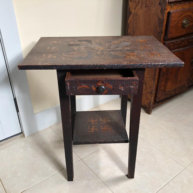 Antique Arts Crafts Native American End Table 1910 For Sale at 1stDibs ...